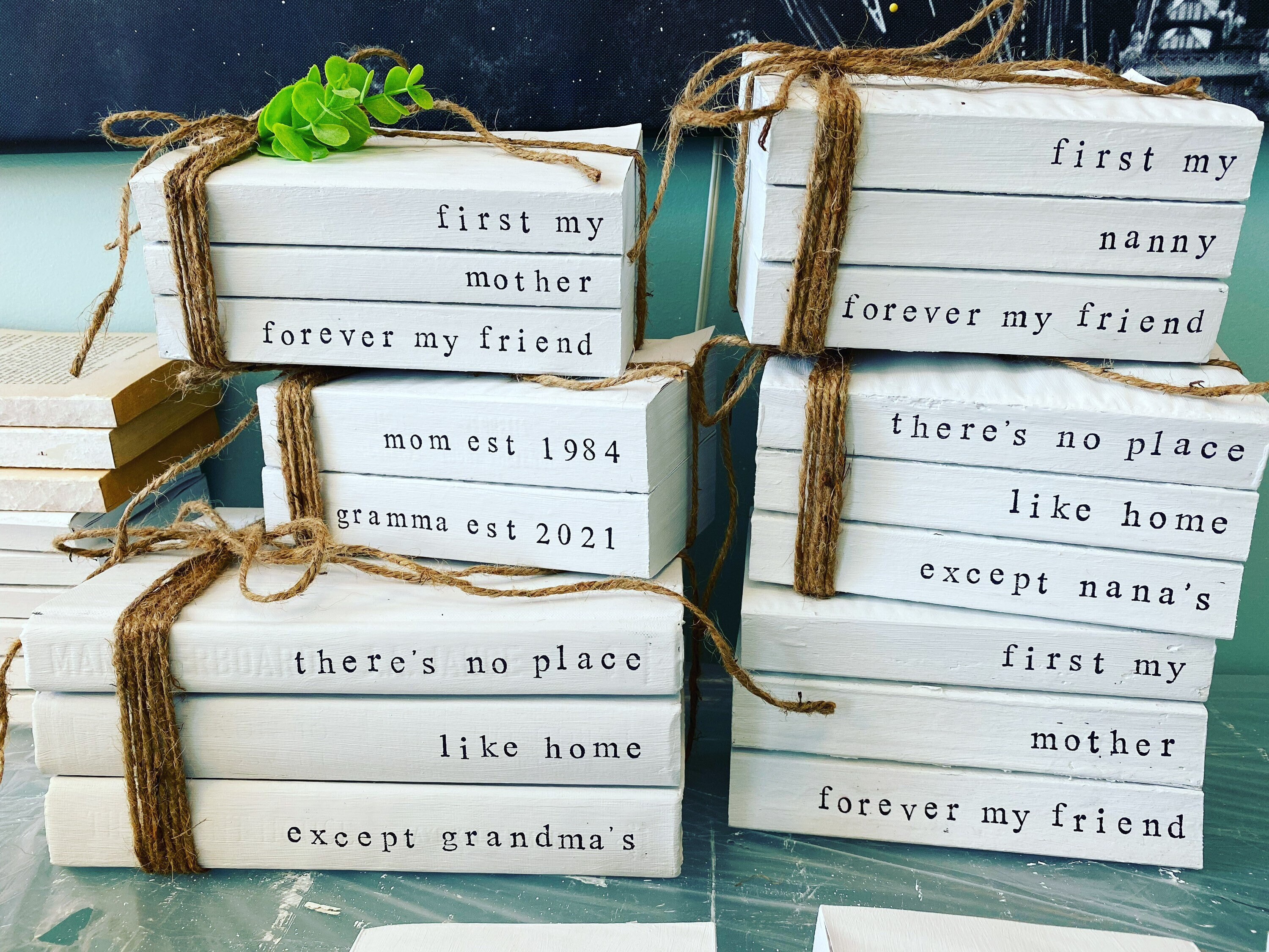 Mothers Day Hand Stamped Books/personalized Books / Custom Name Books ...