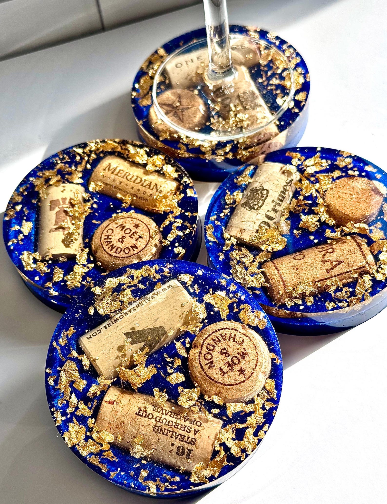 Pop the Cork Deep Coaster Set - Etsy