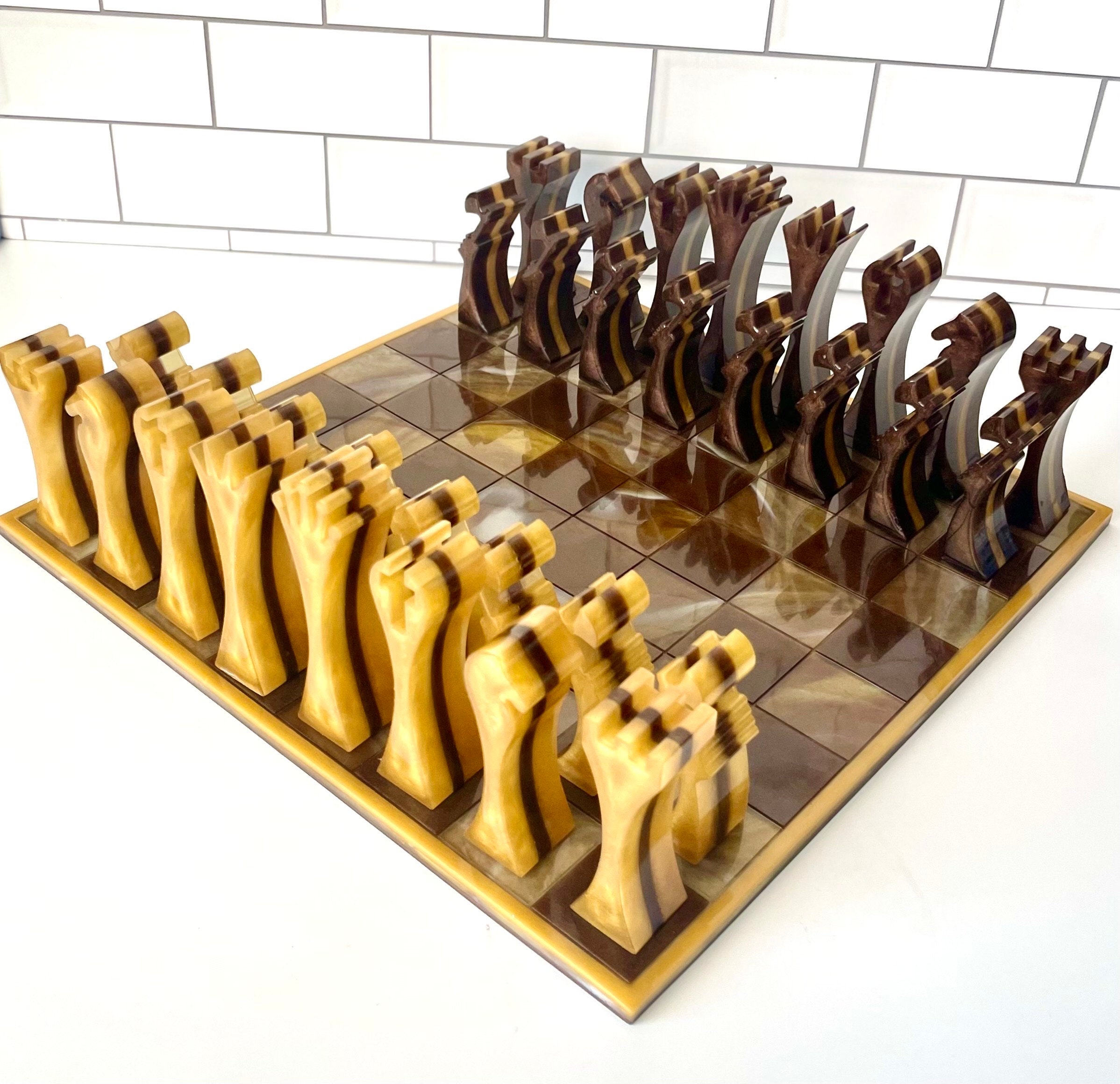 Large Custom Chess Set - Etsy