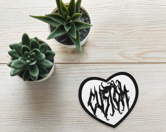 REFLECTIVE Top or Bottom Rocker, Embroidered Patch, Custom Embroidered ...