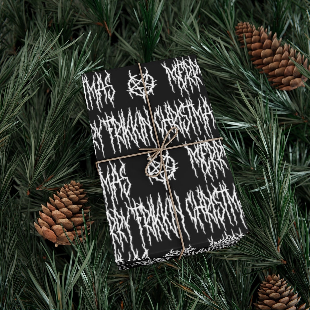 Merry Frikkin Christmas Death Metal Wrapping Paper/ Heavy Metal ...