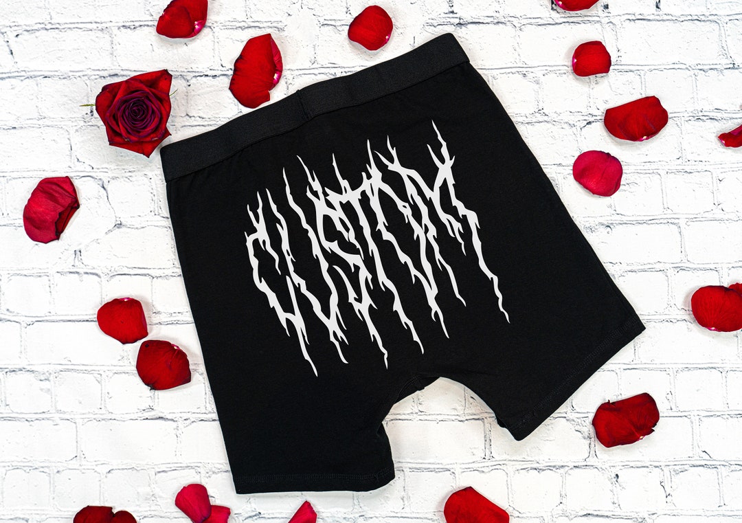 Custom Death Metal Men's Boxer Briefs, Heavy Metal Gift for Boyfriend ...