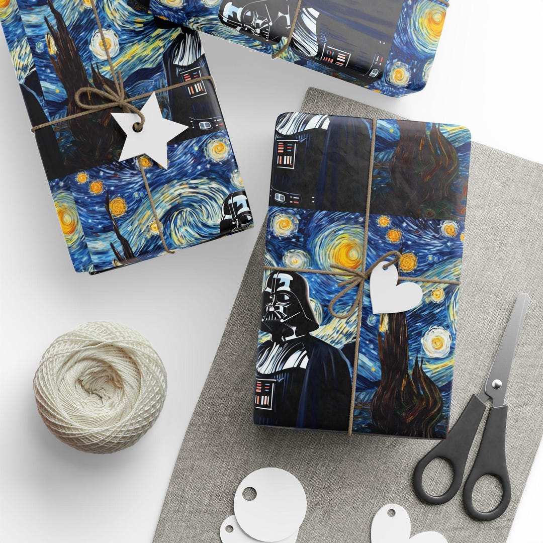 Darth Vader Death Starry Night Vincent Van Gogh Art Print Wrapping ...