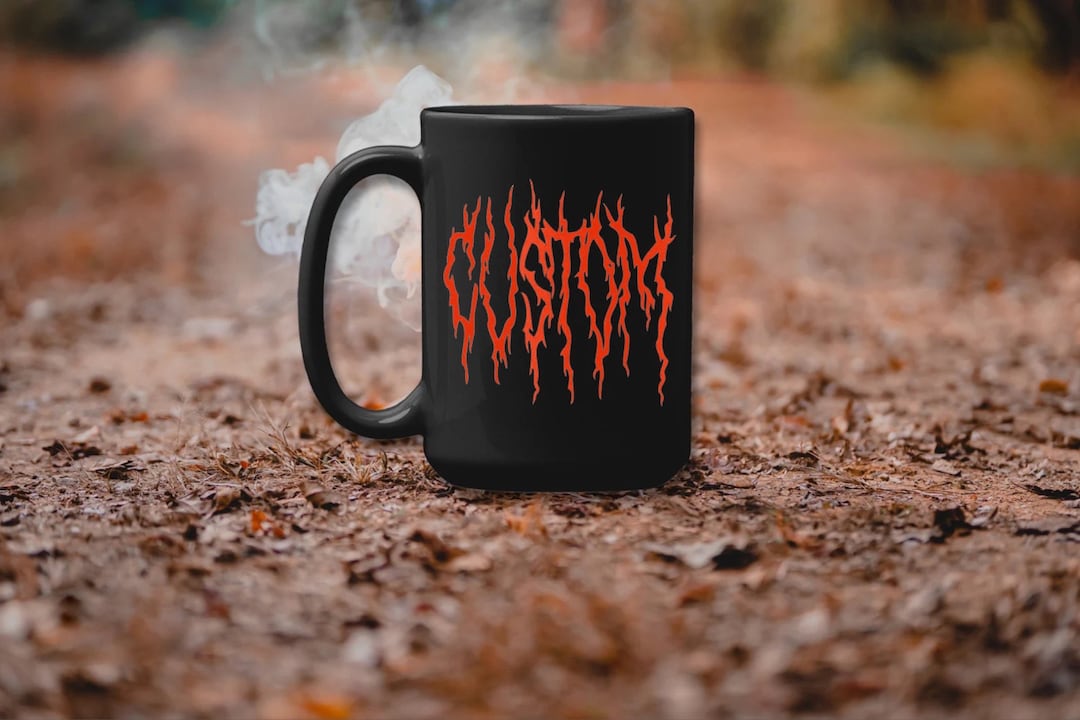 15 Oz Custom Heavy Metal Mug / Bespoke Personalized Death Metal Gift ...