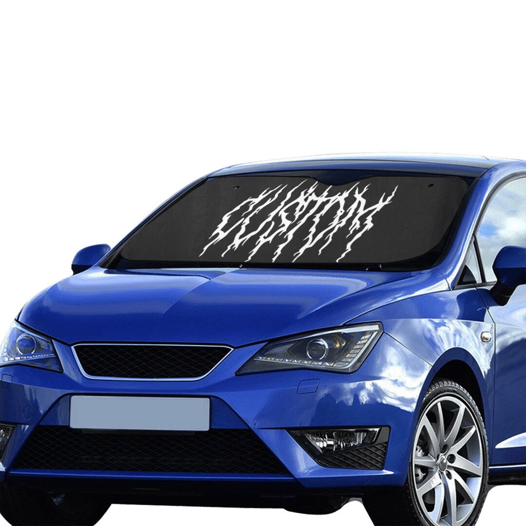 Personalized Heavy Metal Auto Sun Shade, Metalhead Gift, Goth Car ...