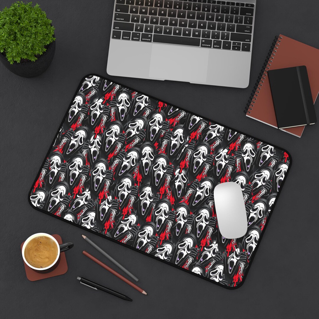 Scream Desk Mat, Horror Movie Desk Mouse Pad, Halloween Gore Desk Mat ...