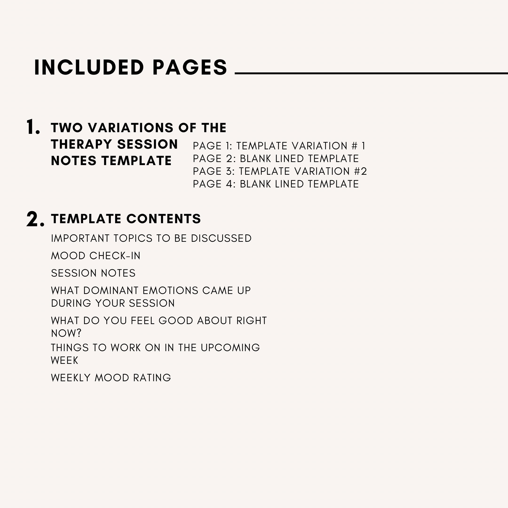 Therapy Session Notes Template Printable Therapy Session - Etsy Canada