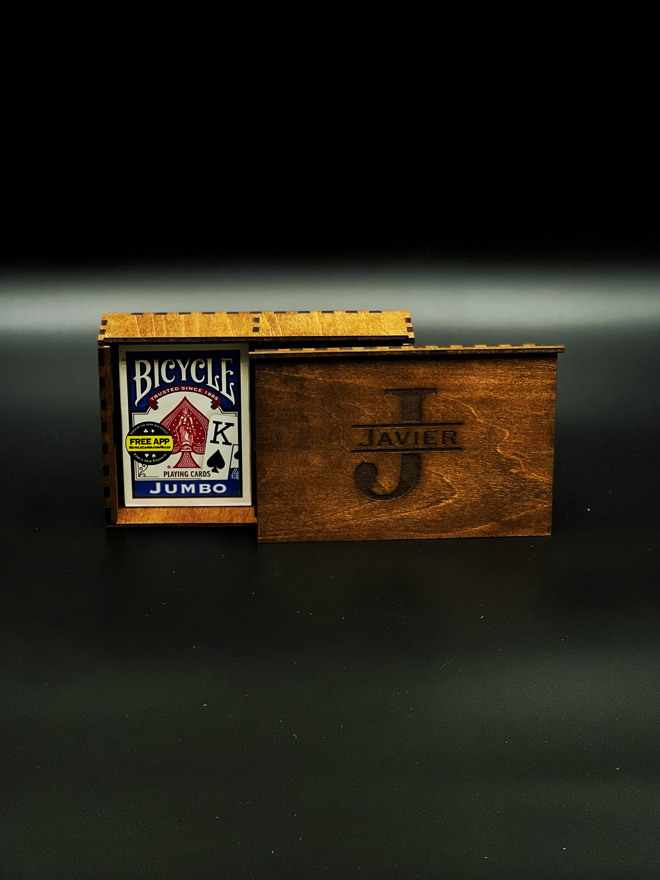 Personalized Wooden Card Box Deck Box Poker Card Box - Etsy