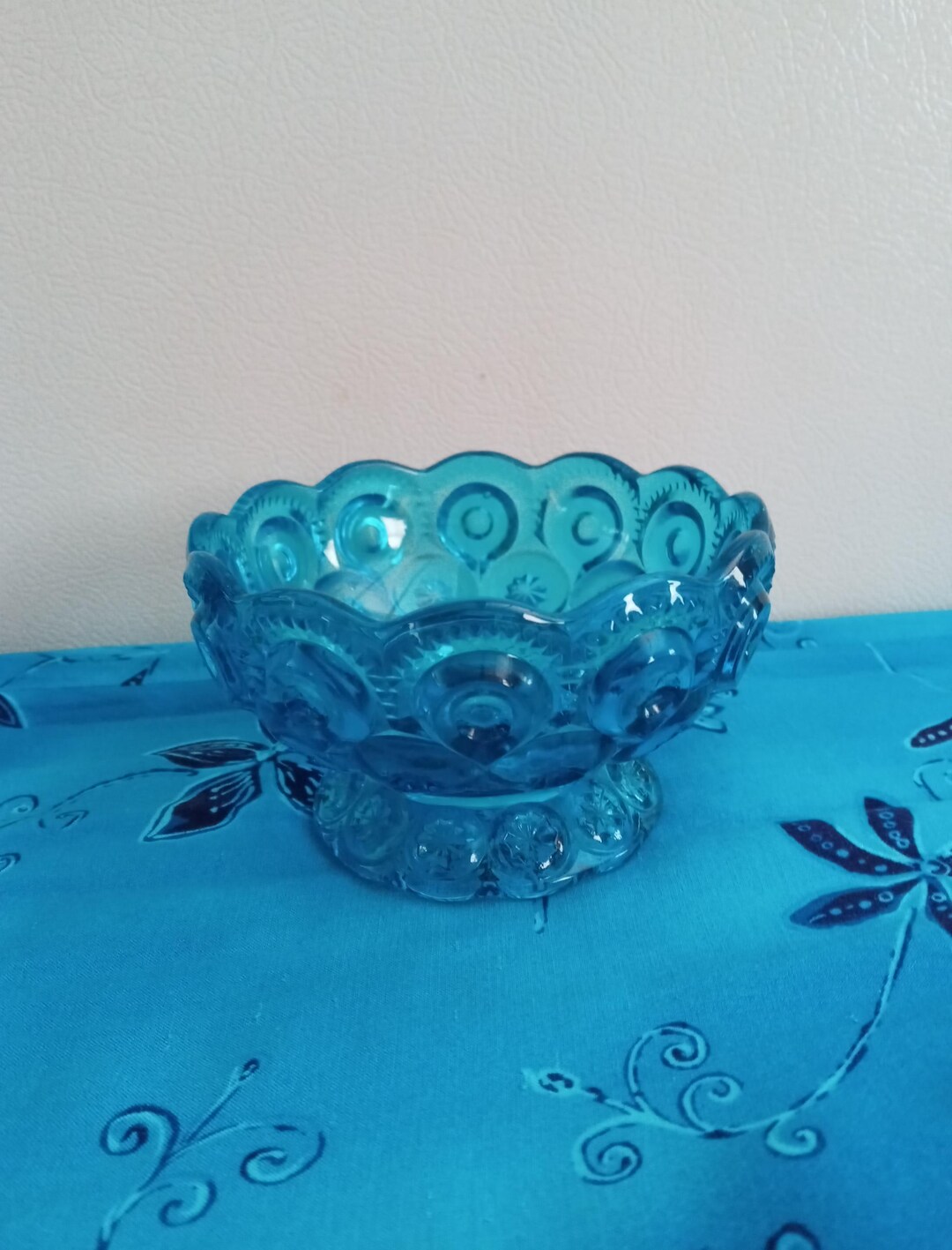 L.E. Smith Moon & Stars Compote/candy Dish - Etsy