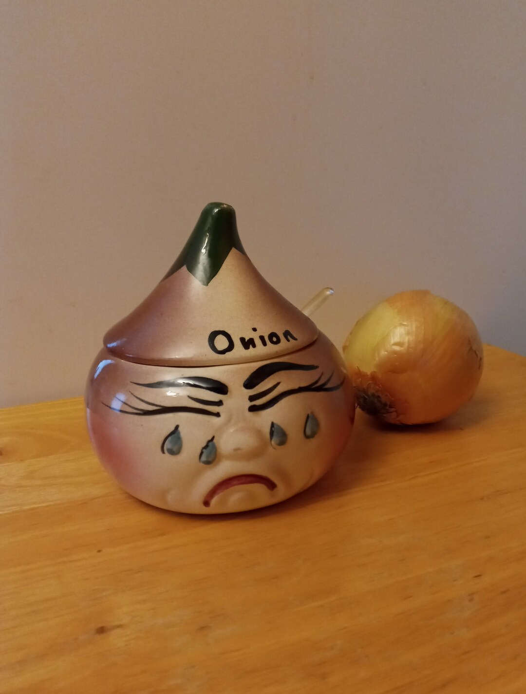 Vintage Crying Onion Condiment Jar - Etsy
