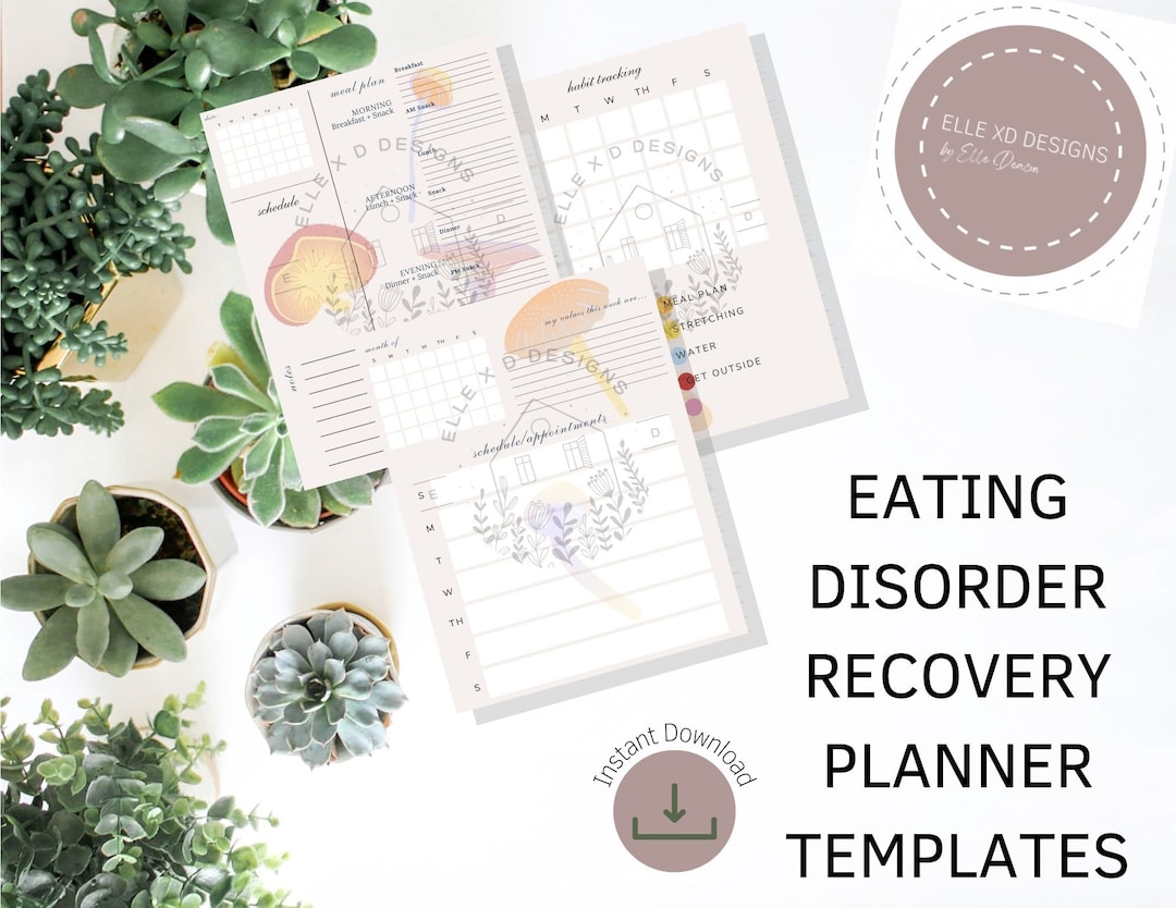 Eating Disorder Recovery Printable Bullet Journal Kit Bullet Journal ...