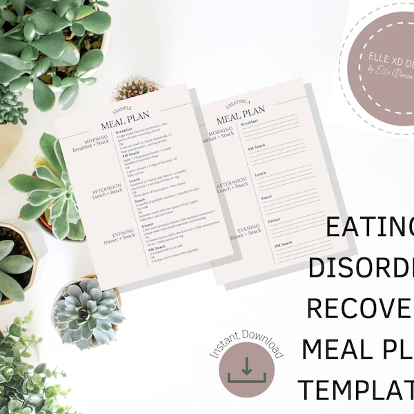 Sample Meal Plan Template - Etsy