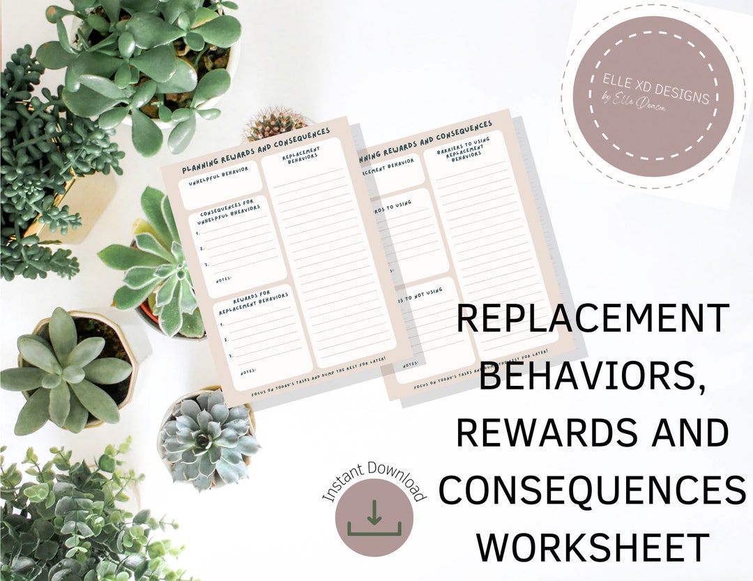 Replacing Unhelpful Behaviors Worksheet | Therapy Worksheet | Mental ...