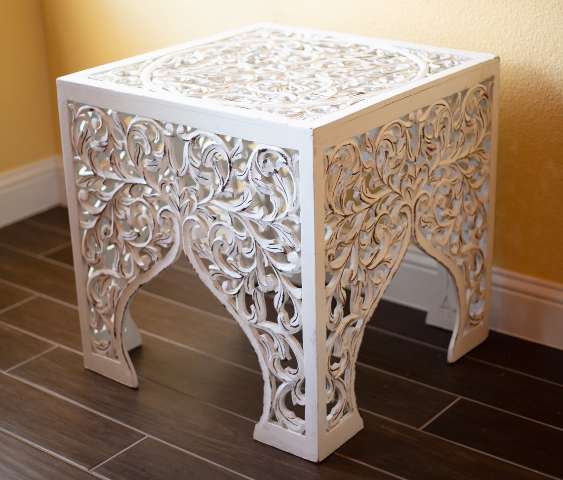 Wooden Handcarved Table - Etsy