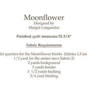 MOONFLOWER Quilt Pattern by THE PATTERN Basket - Etsy