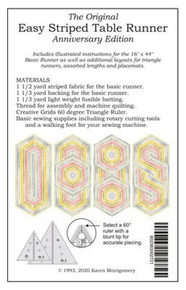 Easy Striped Table Runner Anniversary Edition Pattern - Etsy