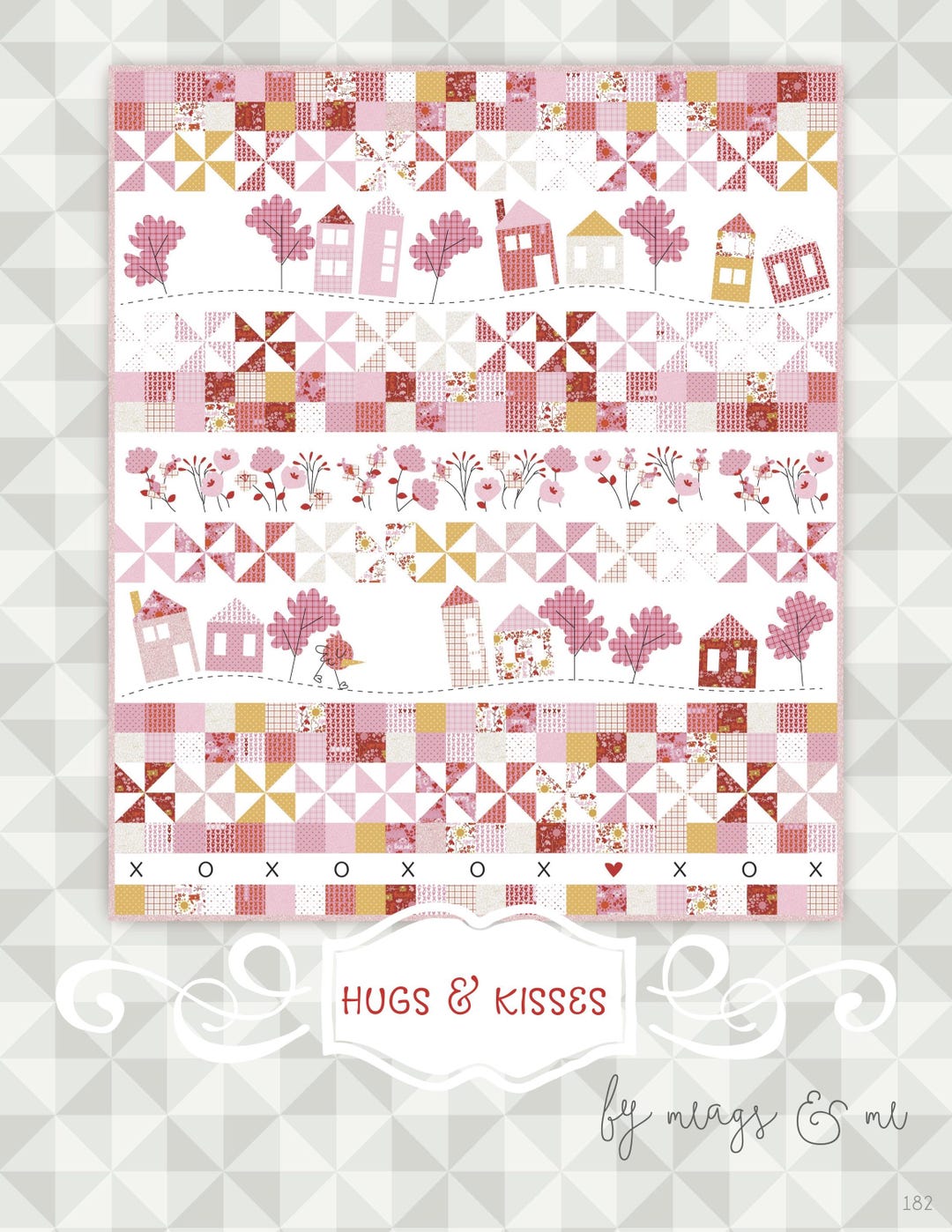 HUGS & KISSES Applique Quilt Pattern by MEAGS Me - Etsy