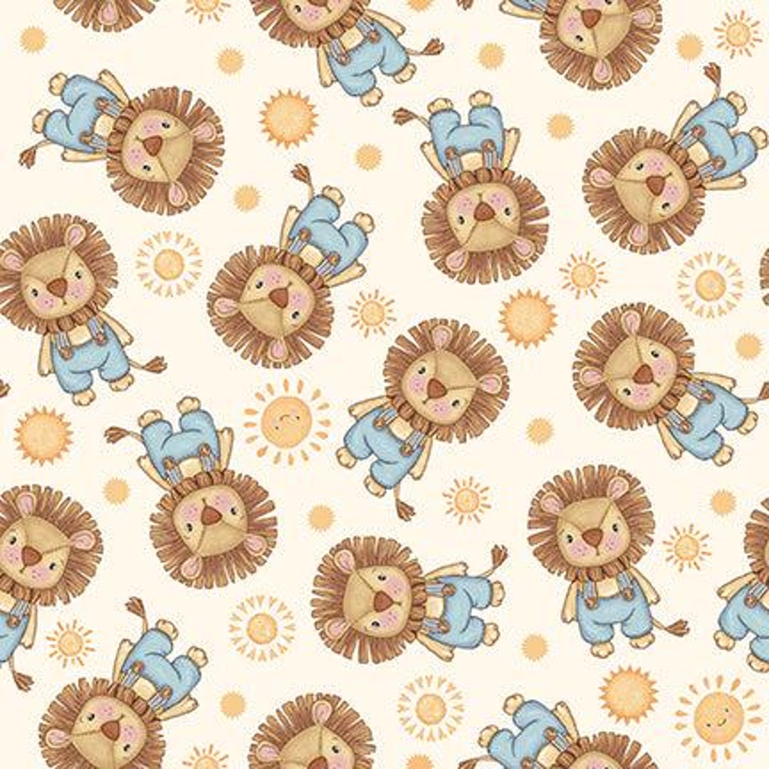 Boho Buddies: YELLOW LIONS Fabric (1/2 Yd) - Etsy