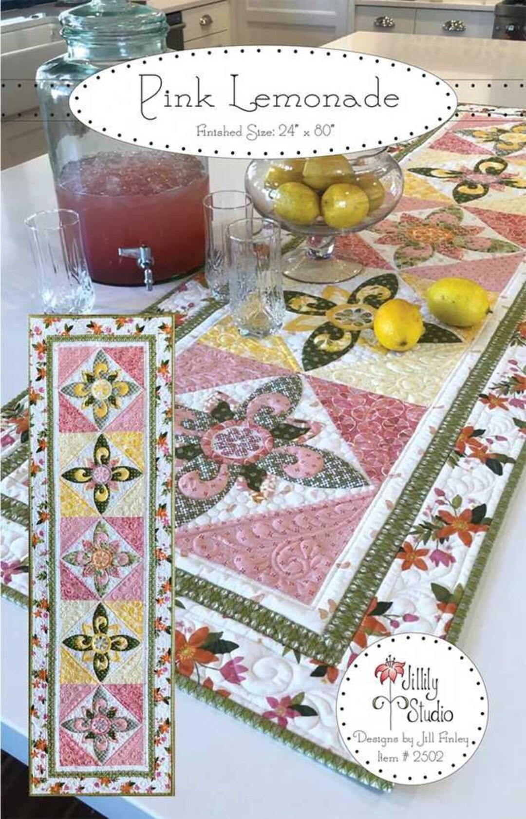 PINK LEMONADE Table Runner Quilt Pattern by JILILY Studio - Etsy