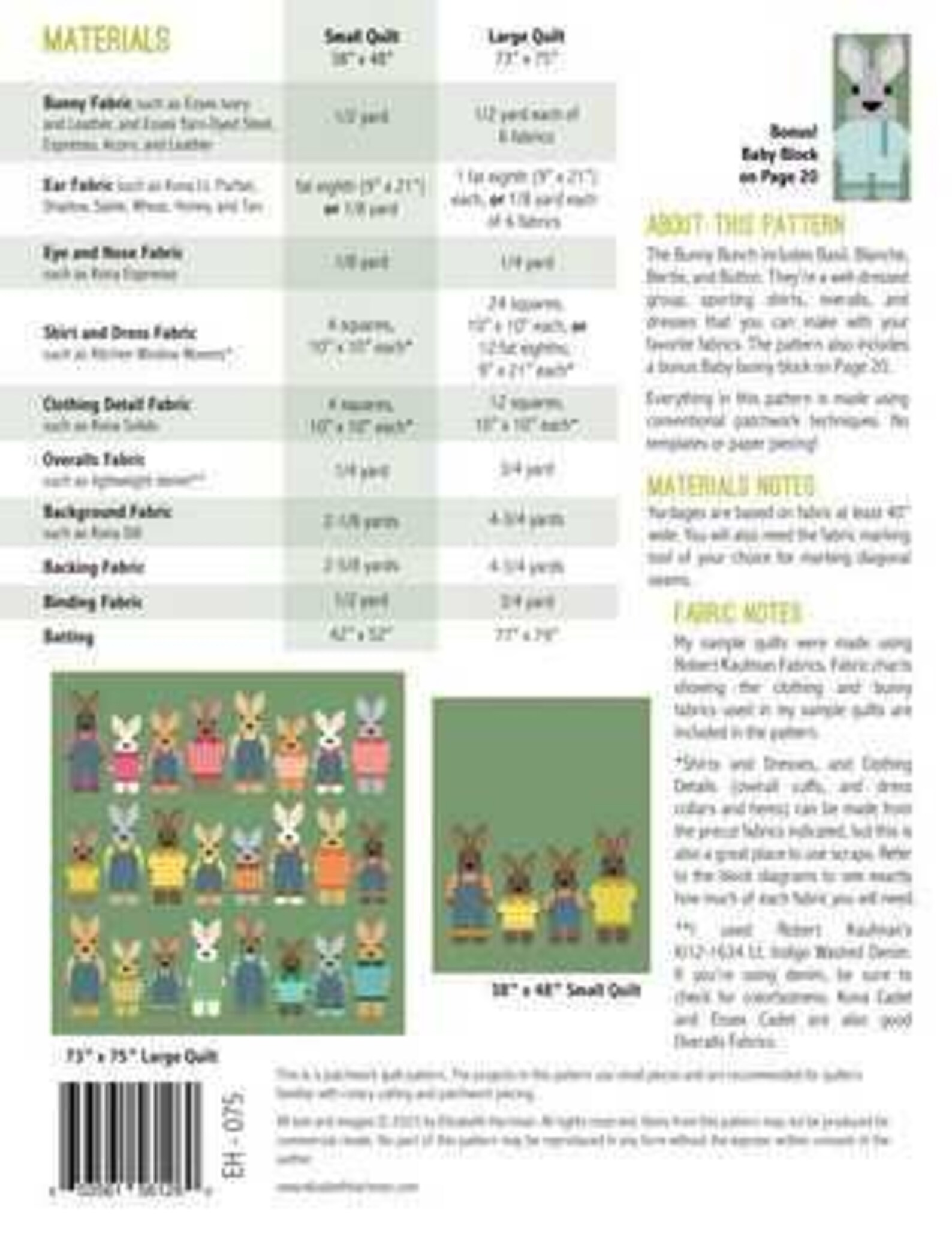 THE BUNNY BUNCH Quilt Pattern - Etsy