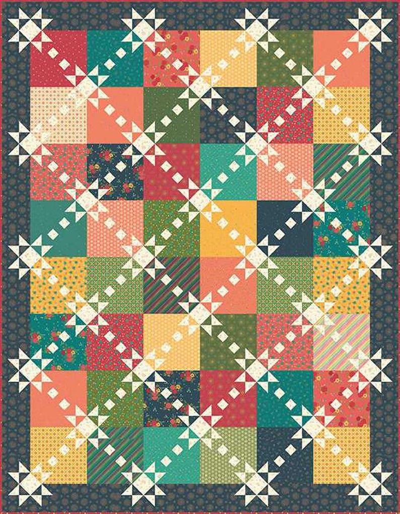 Sashiko Stars Quilt Pattern - Etsy