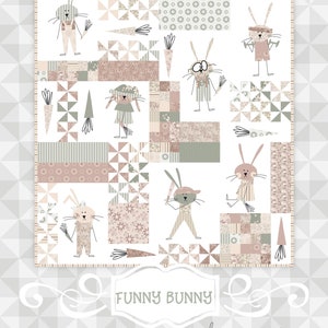FUNNY BUNNY Applique Quilt Pattern by MEAGS & Me - Etsy
