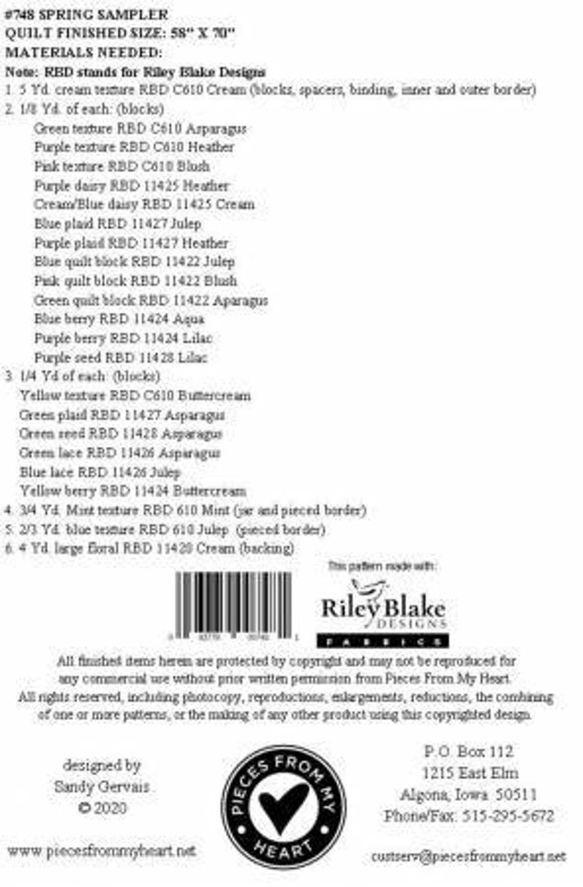 SPRING SAMPLER Quilt Pattern - Etsy