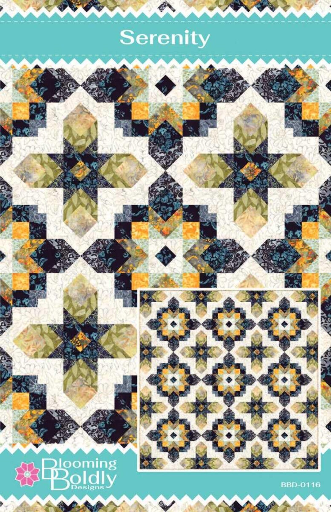 SERENITY Quilt Pattern by Blooming Boldly Designs - Etsy