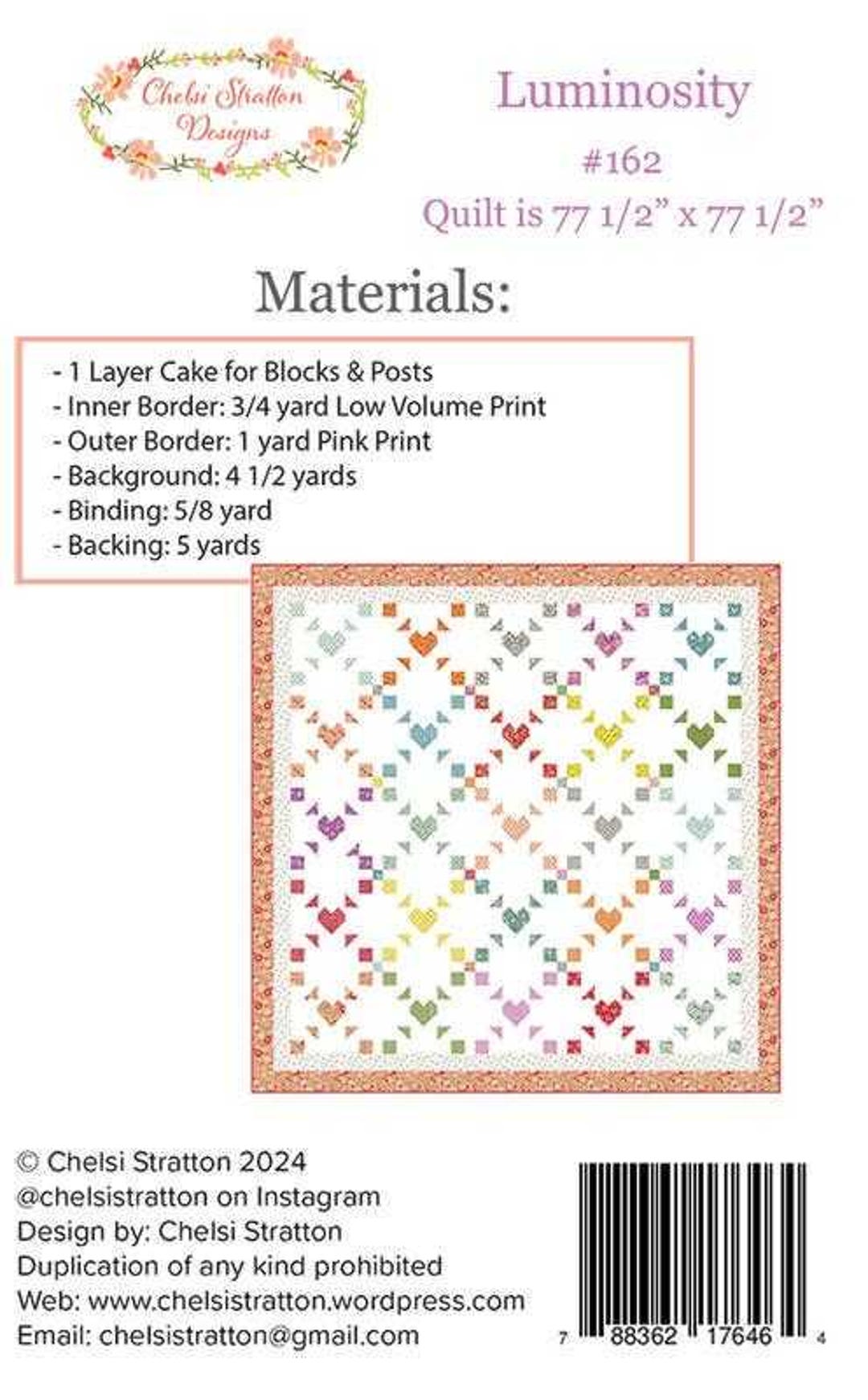 LUMINOSITY Quilt Pattern by Chelsi Stratton Designs - Etsy