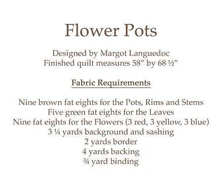 FLOWER POTS Quilt Pattern by the Pattern Basket - Etsy