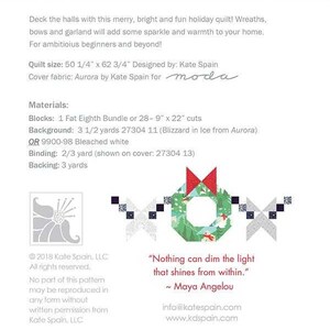 MERRY AND BRIGHT Quilt Pattern by Kate Spain - Etsy