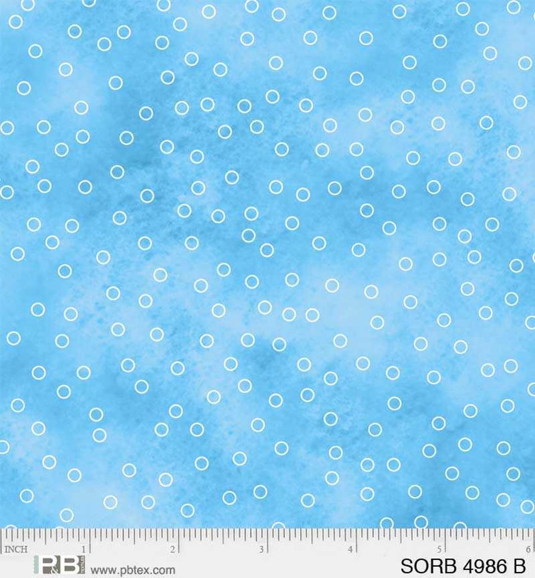 Sorbet: BLUE CIRCLE DOTS Fabric - Etsy
