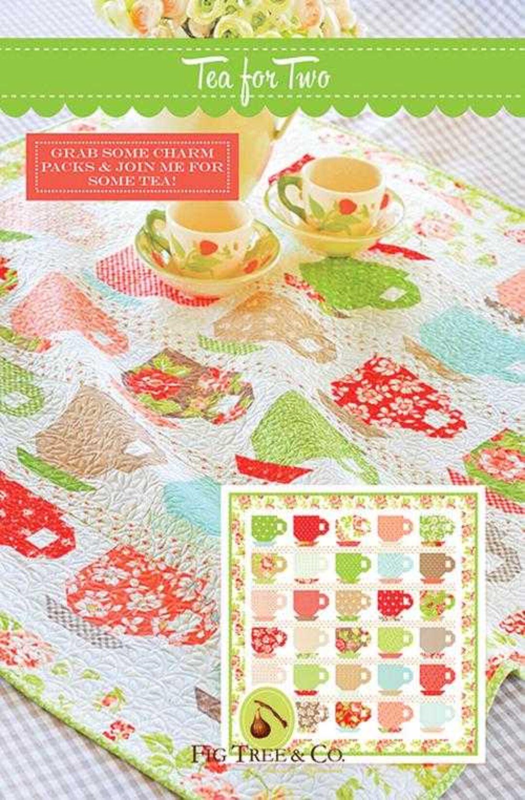 TEA FOR TWO Quilt Pattern by Fig Tree Quilts - Etsy