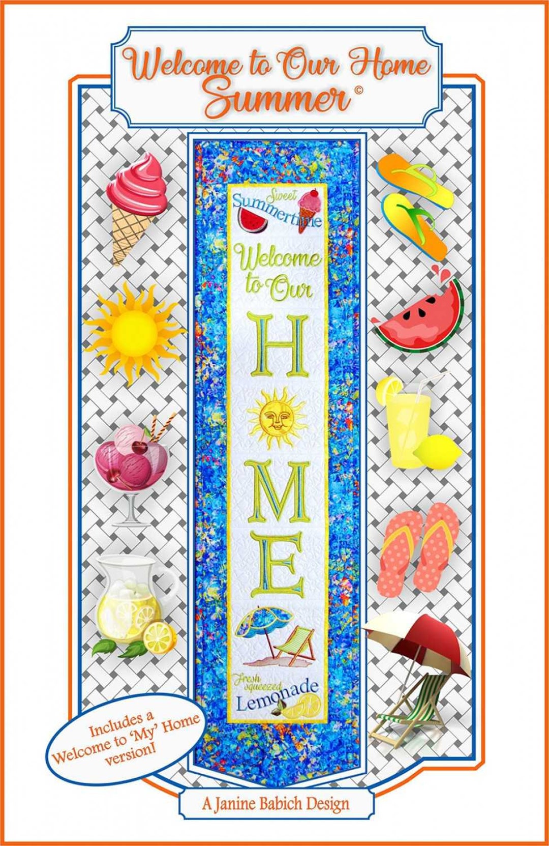 WELCOME TO OUR Home Summer Machine Embroidery Pattern by Janine Babich ...
