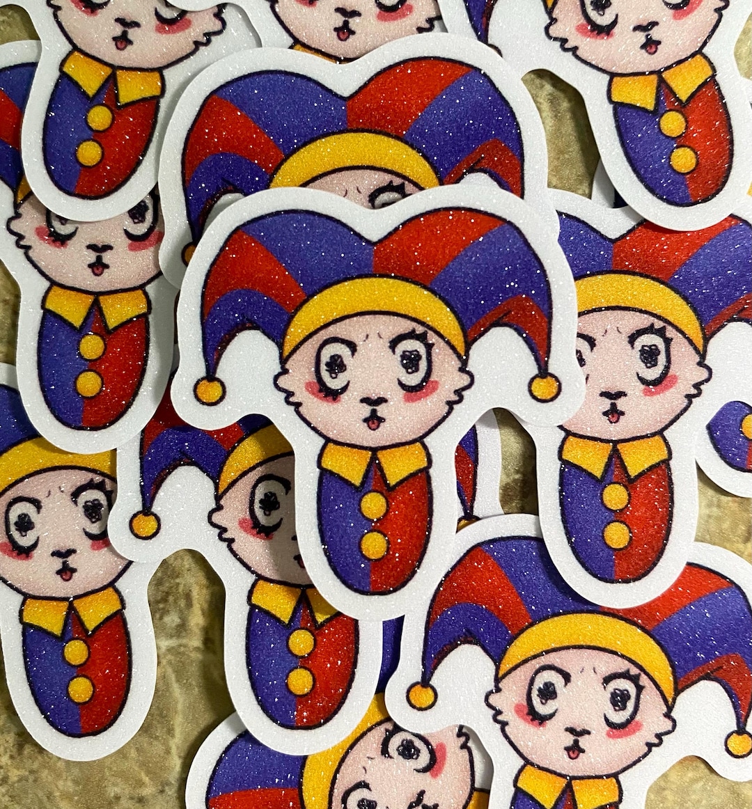 Mini Glitter Pomni the Amazing Digital Circus Sticker - Etsy