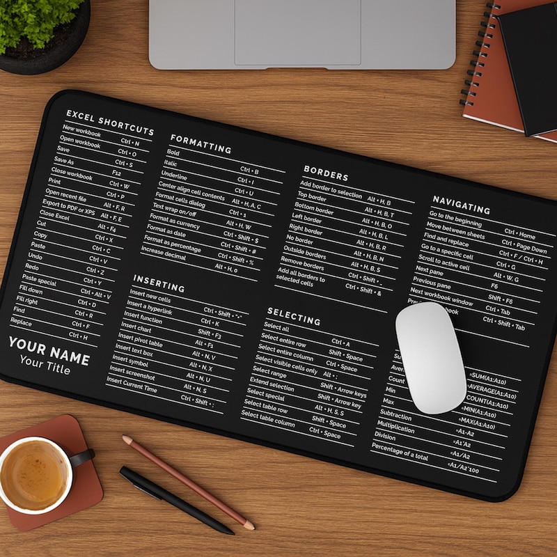 Excel Shortcut Mouse Pad - Etsy