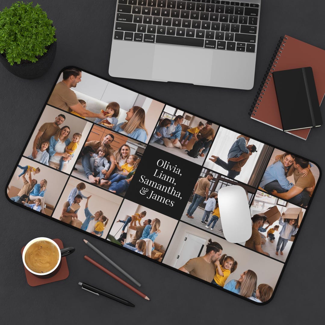 Personalized Photo Mouse Pad: Custom Desk Mat, Family, Office Employee ...