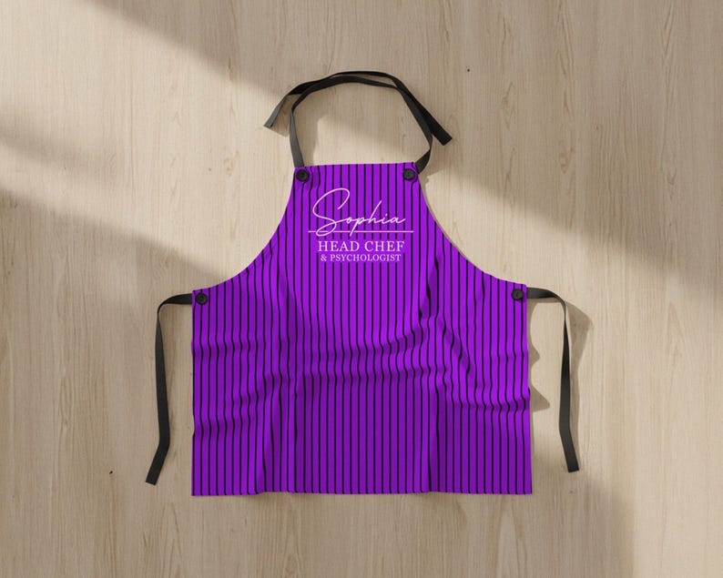 Delantal personalizado con nombre y puesto de trabajo / Chef o subchef ...
