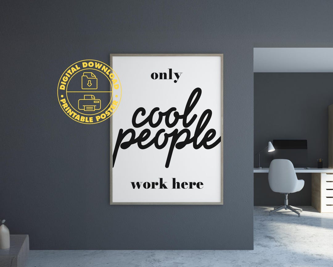 People Work Here Office Poster, Funny Workplace Decor (digital Download ...