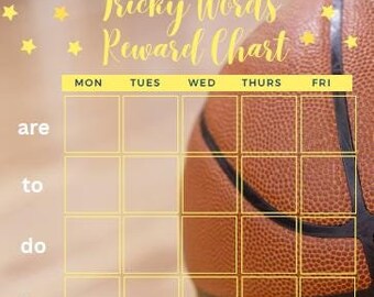 Printable Tricky Words Educational Reward Chart - Etsy