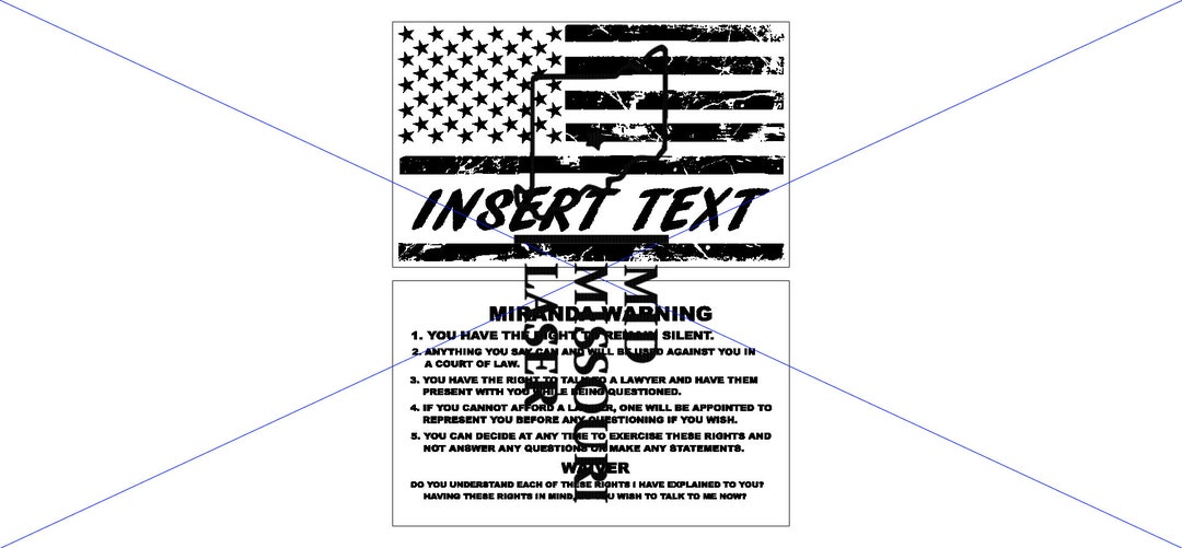 Miranda Rights Warning Card Lightburn & SVG Download File for Laser ...