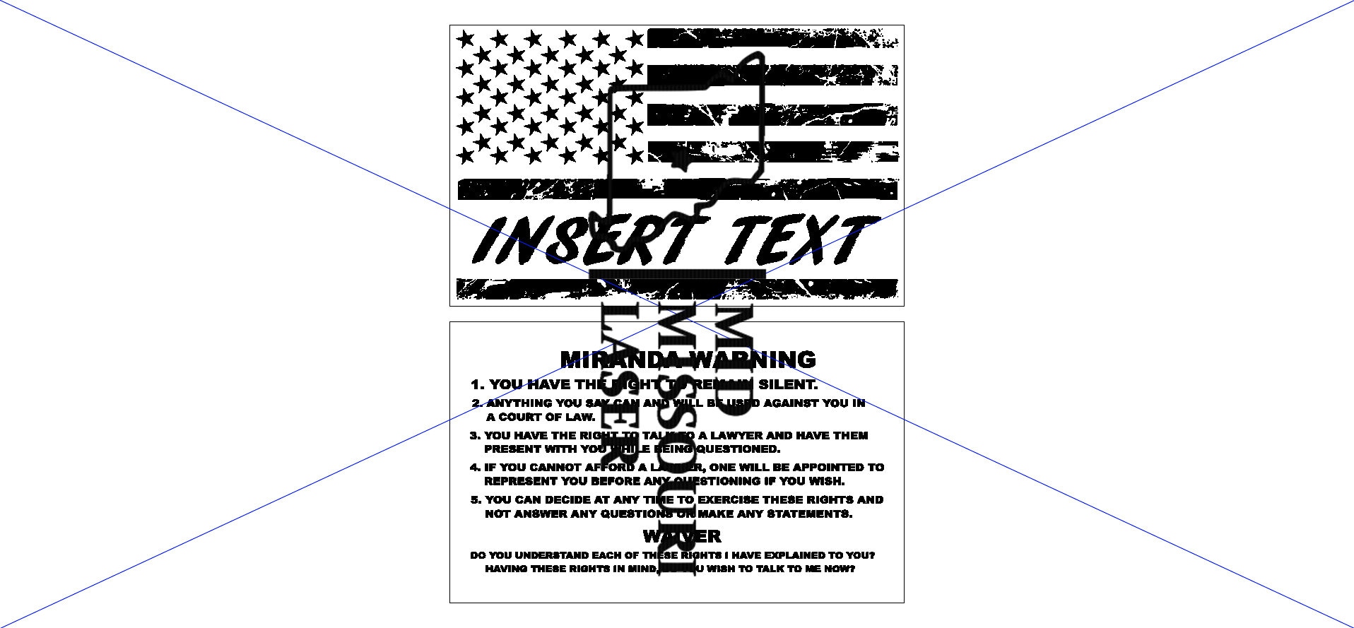 Miranda Rights Warning Card Lightburn & SVG Download File for Laser ...