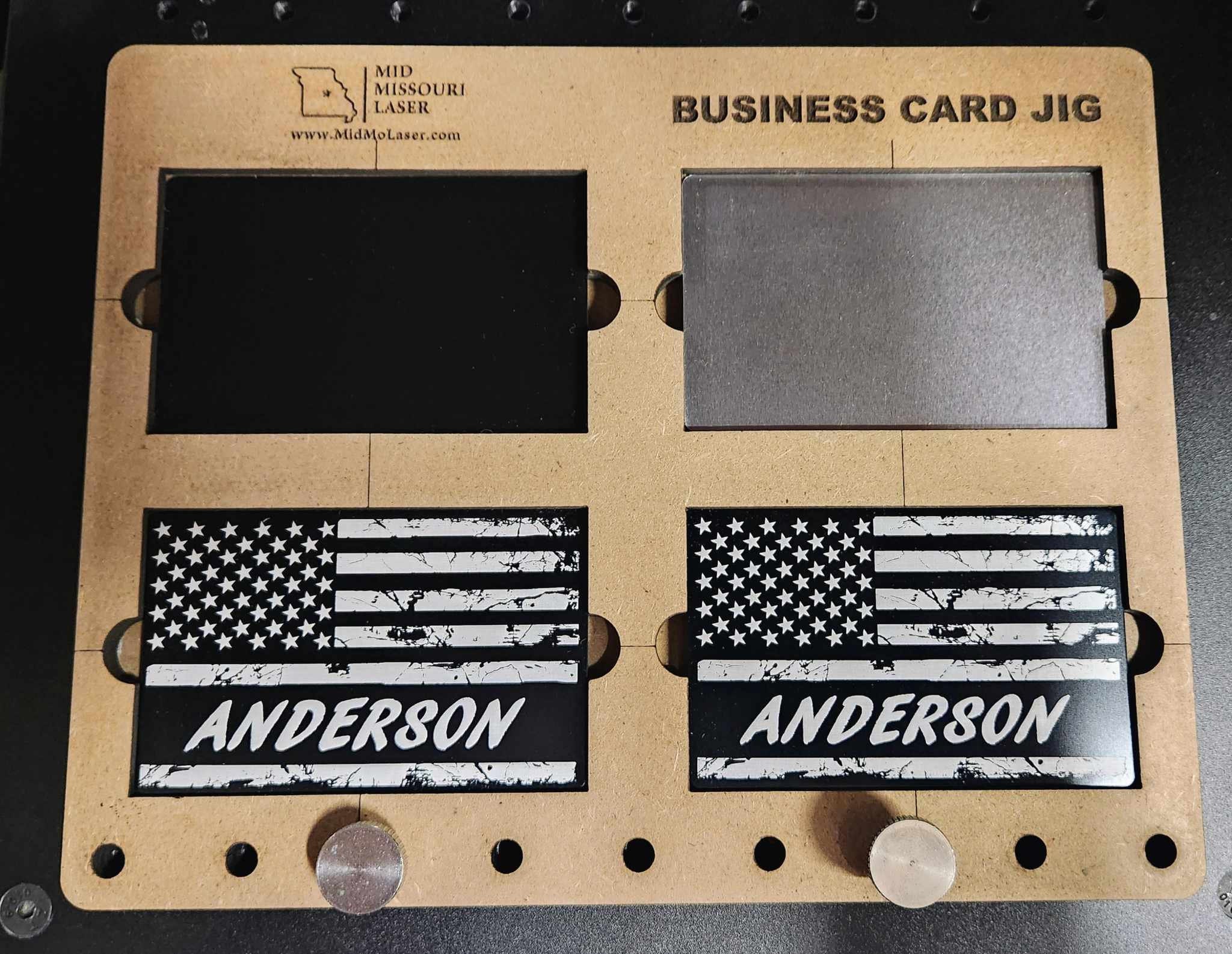 Metal Business Card Laser Engraving Jig - MDF Fixture, Fiber/co2/diode ...