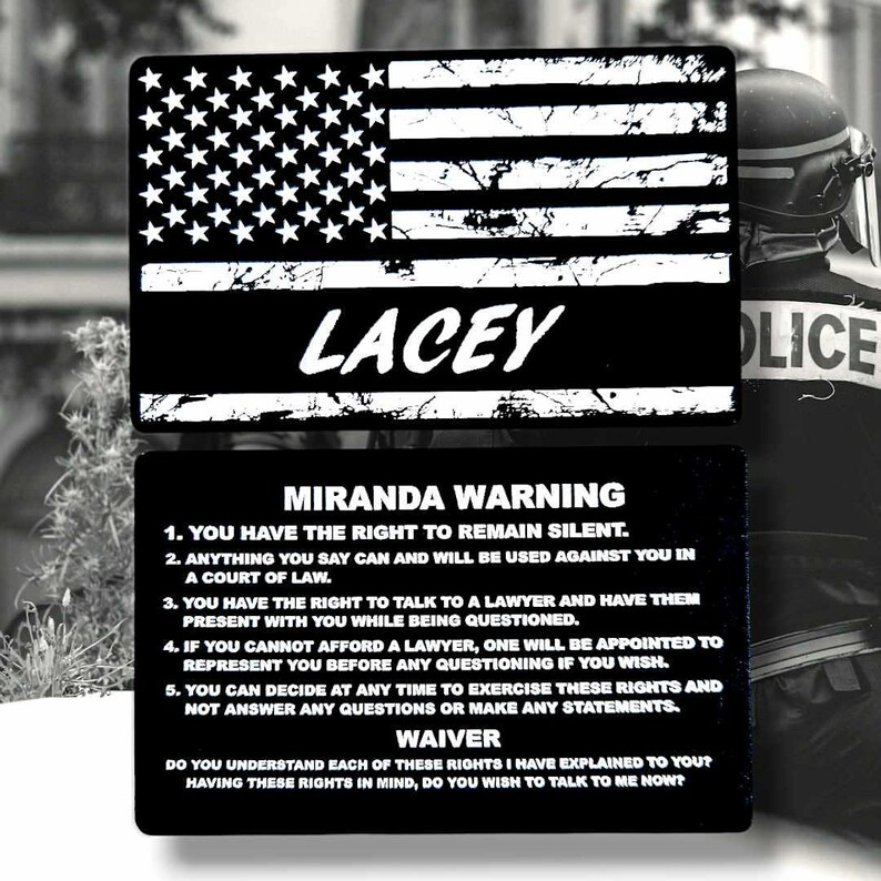Miranda Rights Card, Lightburn & SVG File, Laser Engravers (digital ...