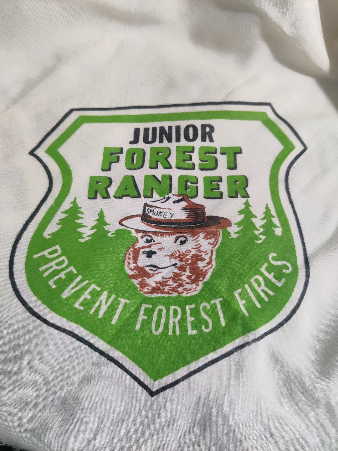 Smokey Bear Junior Forest Ranger Square Scarf/neckerchief/bandanna - Etsy
