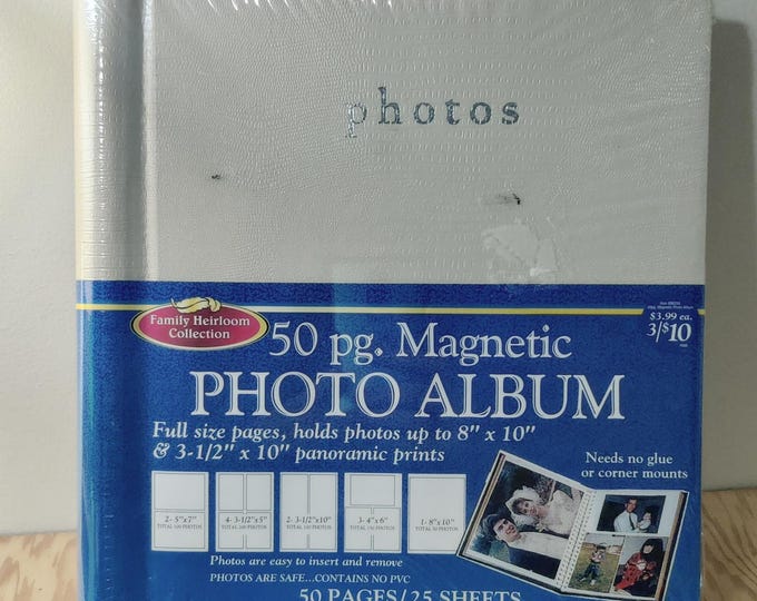 Family Heirloom Collection Vintage Cream Color 50 Page Magnetic Photo ...