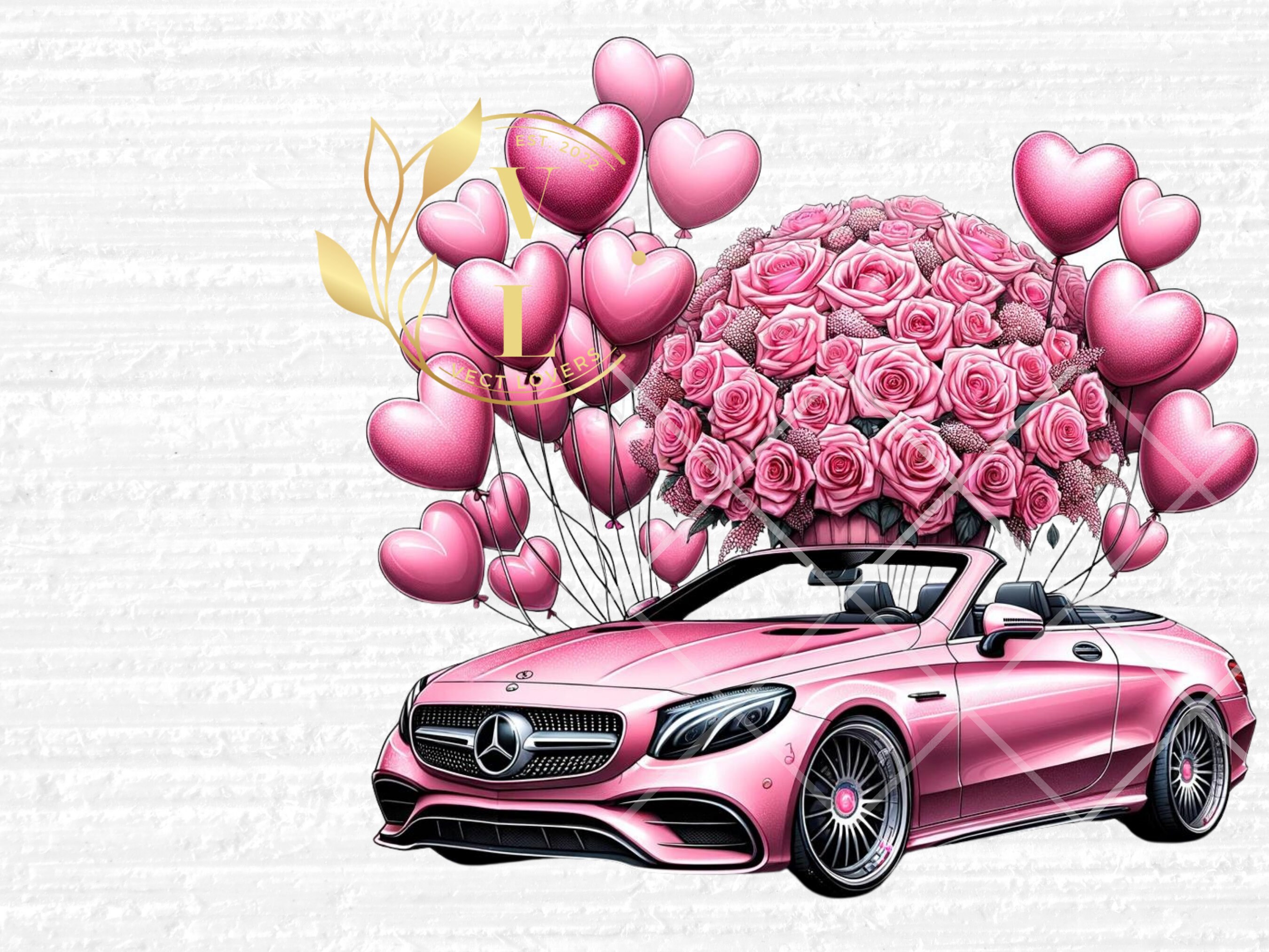 Valentine's Day Car Clipart Bundle Valentine Clipart Valentine PNG ...