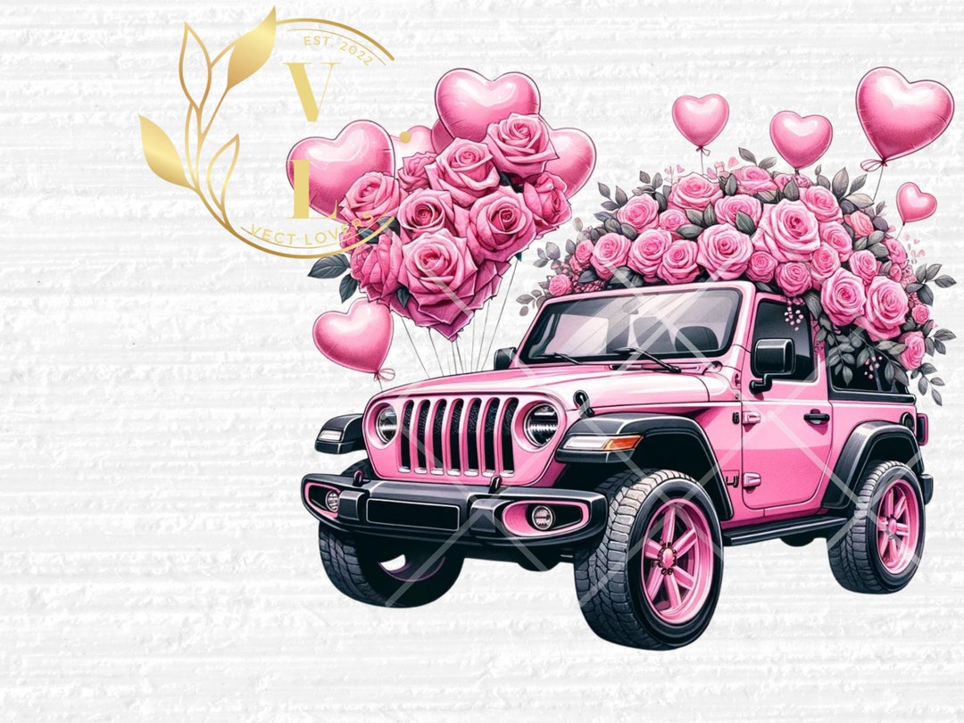 Valentine's Day Car Clipart Bundle| Valentine Clipart| Valentine PNG ...