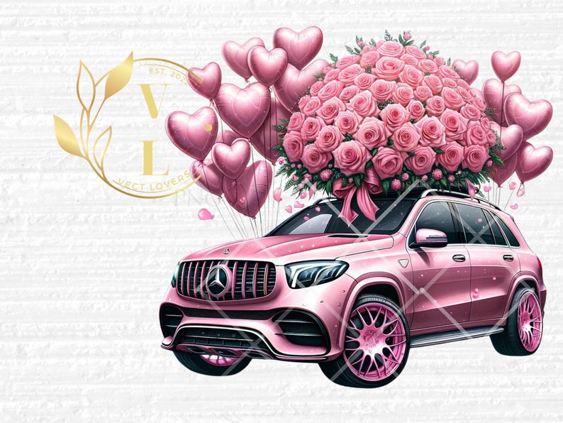 Valentine's Day Car Clipart Bundle Valentine Clipart Valentine PNG ...
