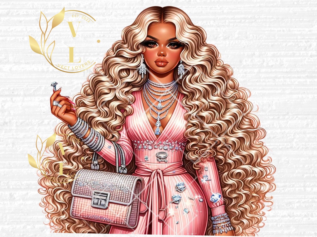 Fashion Girl Svg|print Clipart| Fashion Illustration|fashion Clipart ...